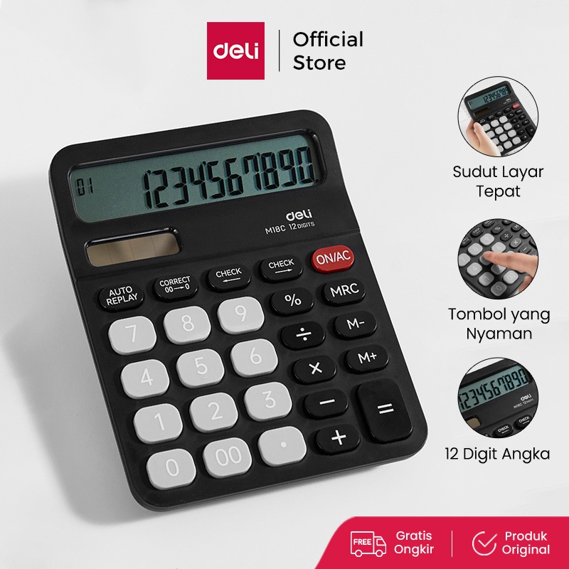 Jual Deli Desktop Calculator / Kalkulator Meja 12 Digit Dual Power ...