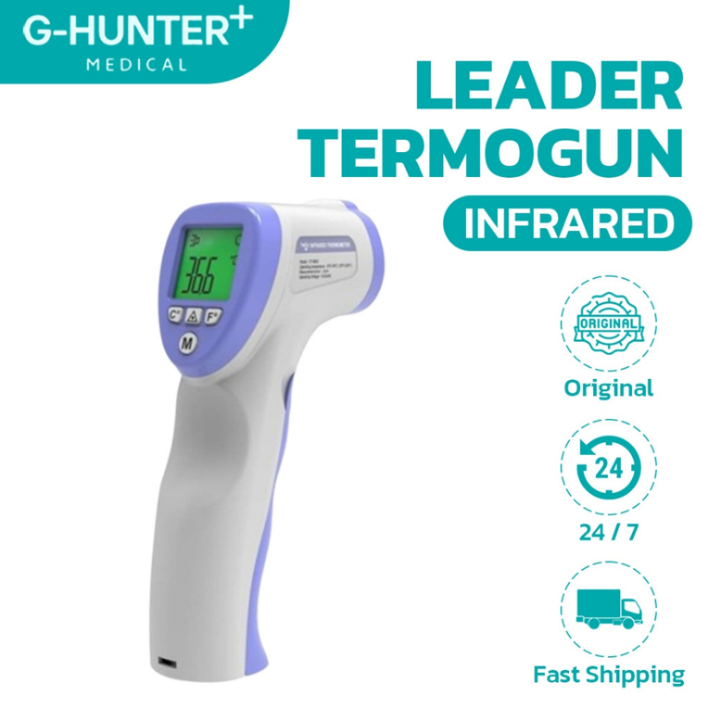 Jual Leader Thermogun Thermometer Tembak Infrared Non Contact ...