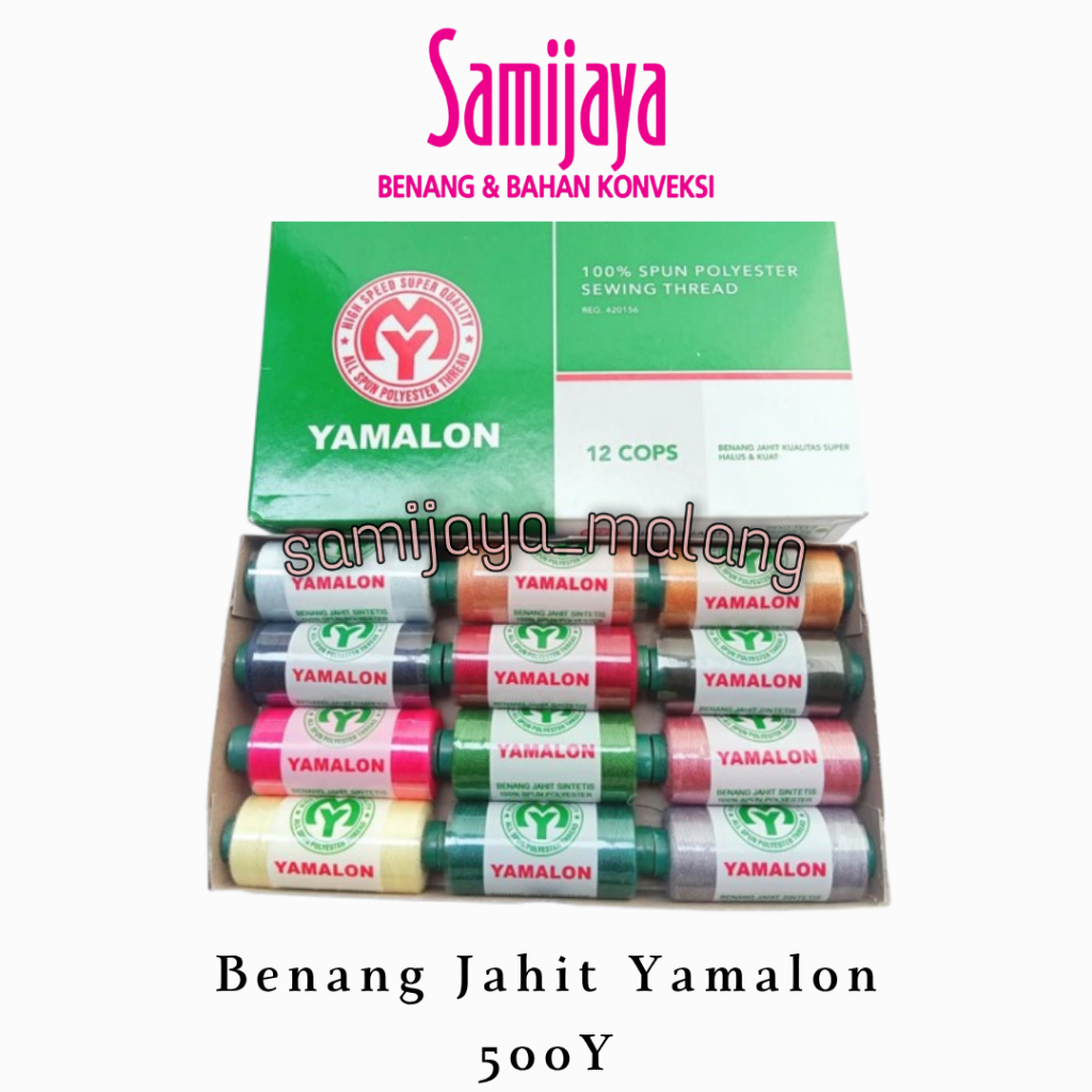 Jual [1 LUSIN] Benang Jahit Yamalon 500 Yard 40/2 Lusinan Boleh Mix ...