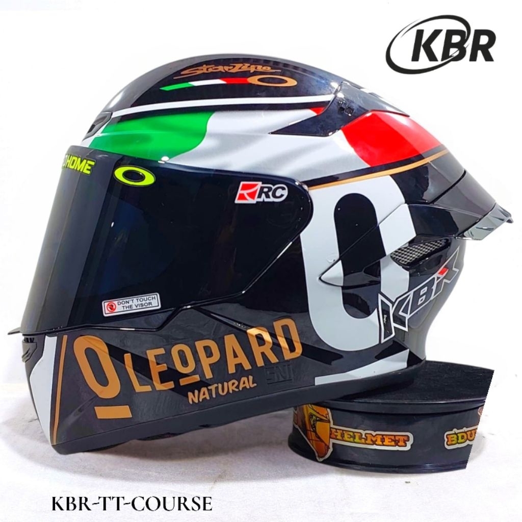 Jual Helm full face kbr tt course Dalla Black glos paket ganteng ...