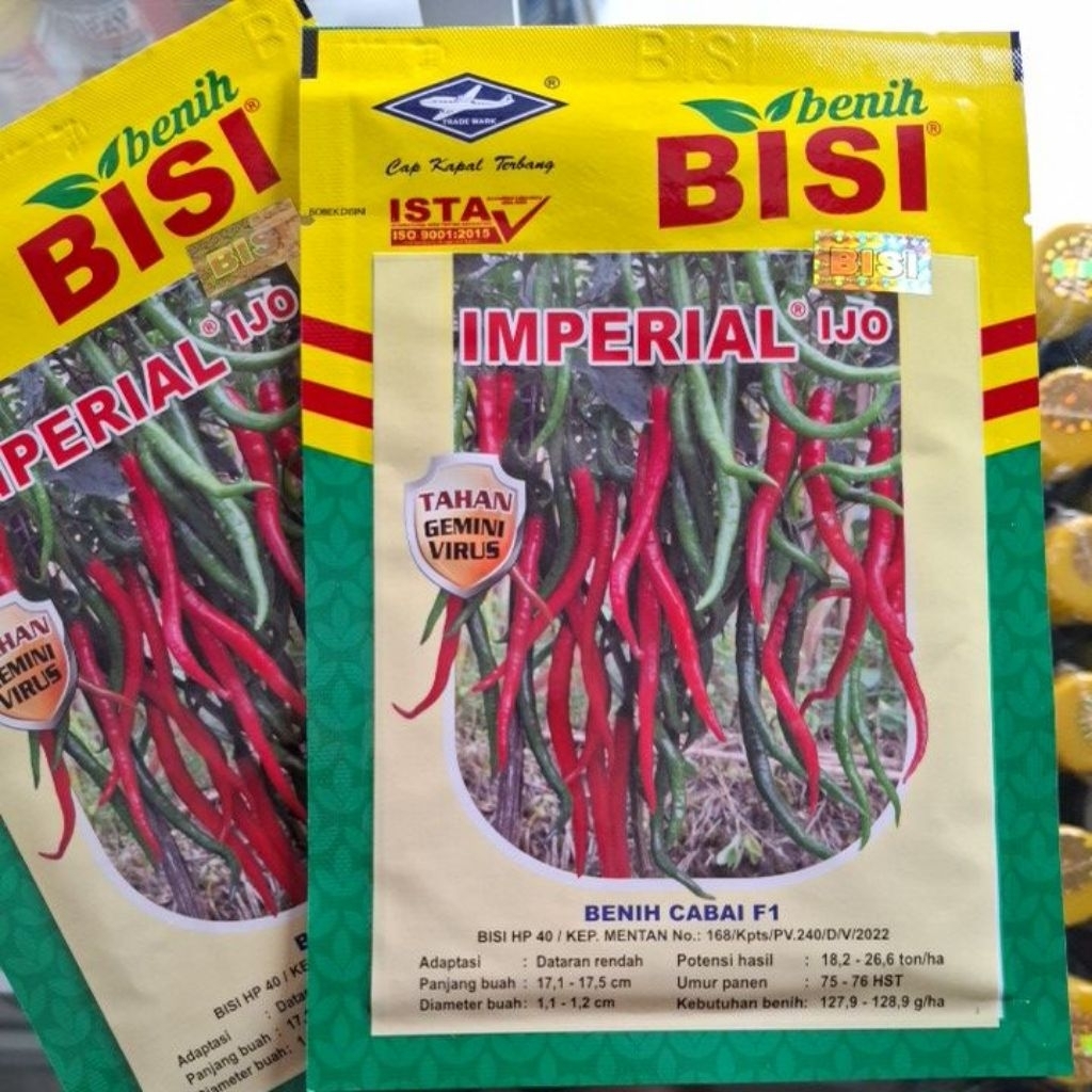 Jual Benih cabe keriting IMPERIAL IJO 2250 butir, tahan virus, cabai ...