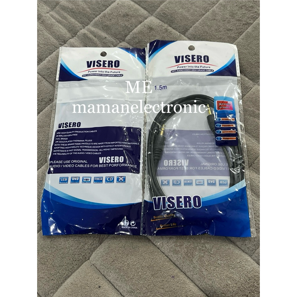 Jual KABEL MINI TO MINI STEREO 1,5M HITAM VISERO | Shopee Indonesia