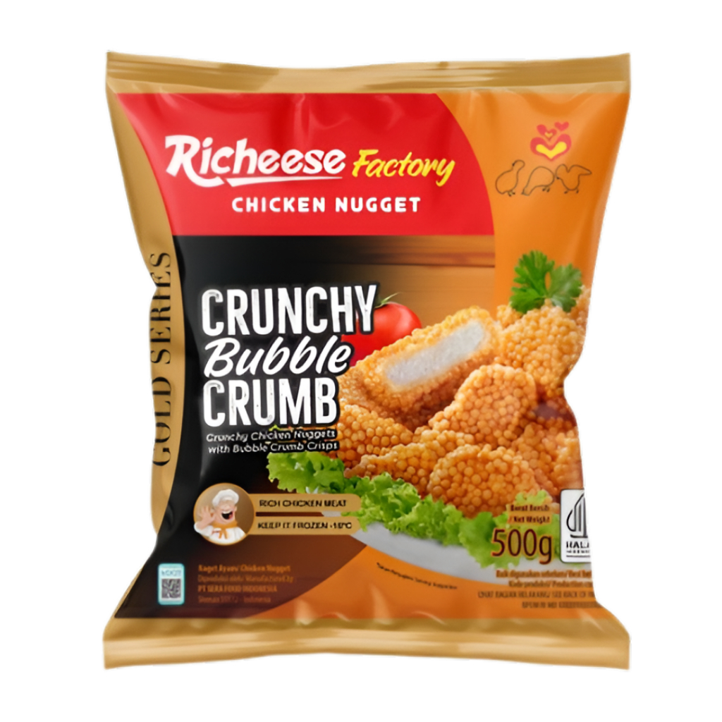Jual RICHEESE FACTORY NUGGET CRUNCHY BUBBLE CRUMB 500gr | Shopee Indonesia