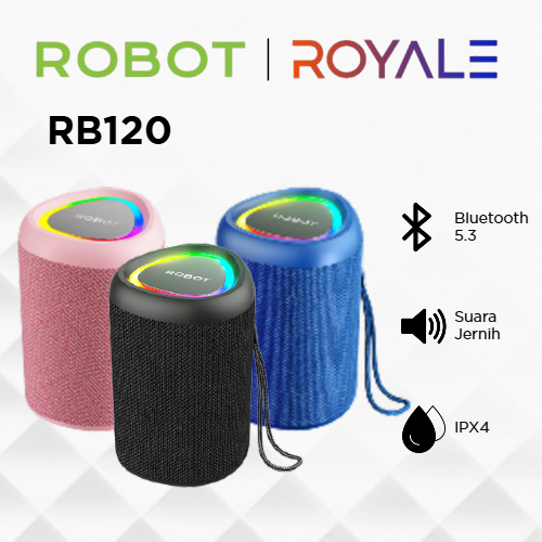 Jual ROBOT RB120 Speaker Bluetooth Portable RGB Waterproof IPX4 ...
