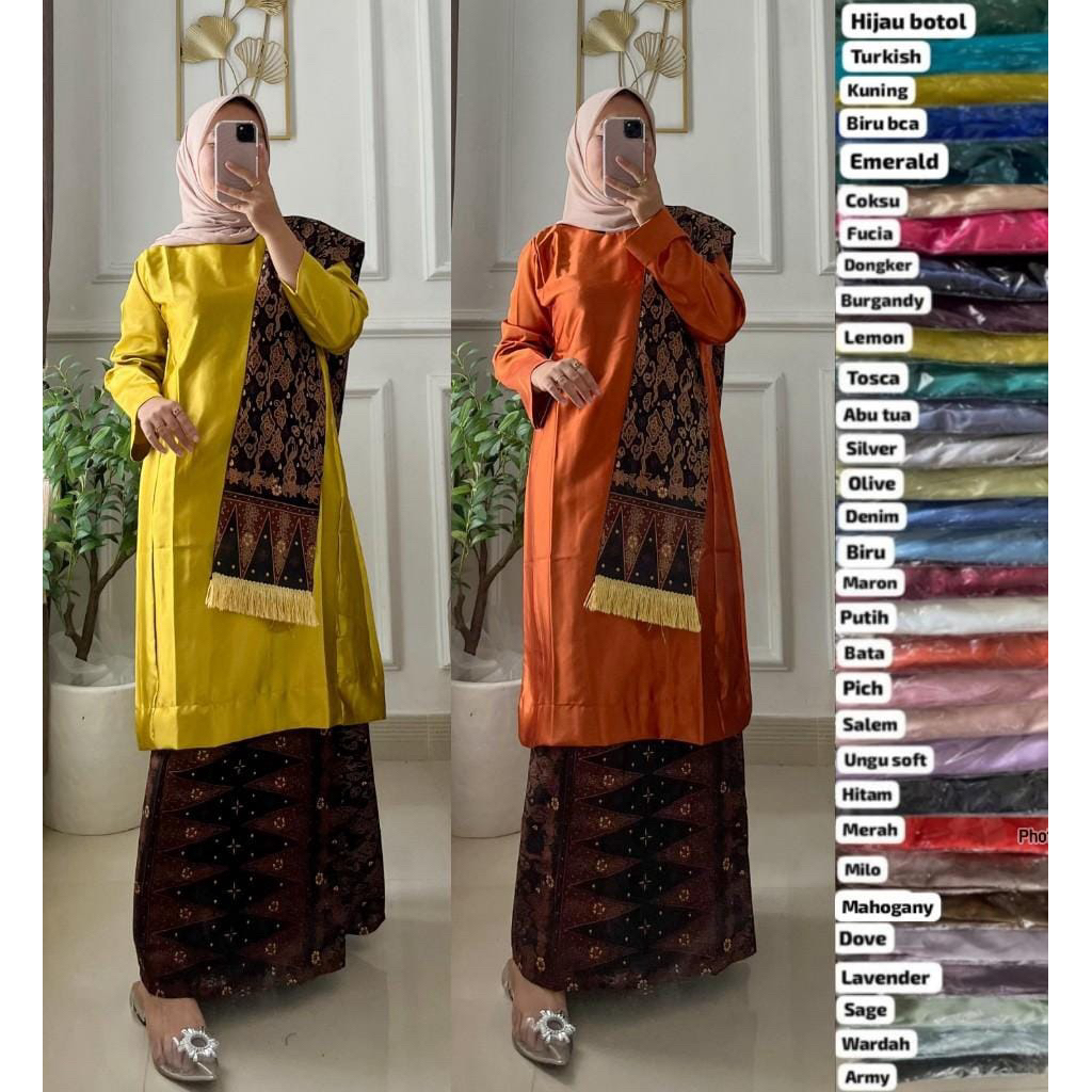 Jual BAJU KURUNG BASIBA SILK PREMIUM DAN ROK BATIK SELENDANG | Shopee ...