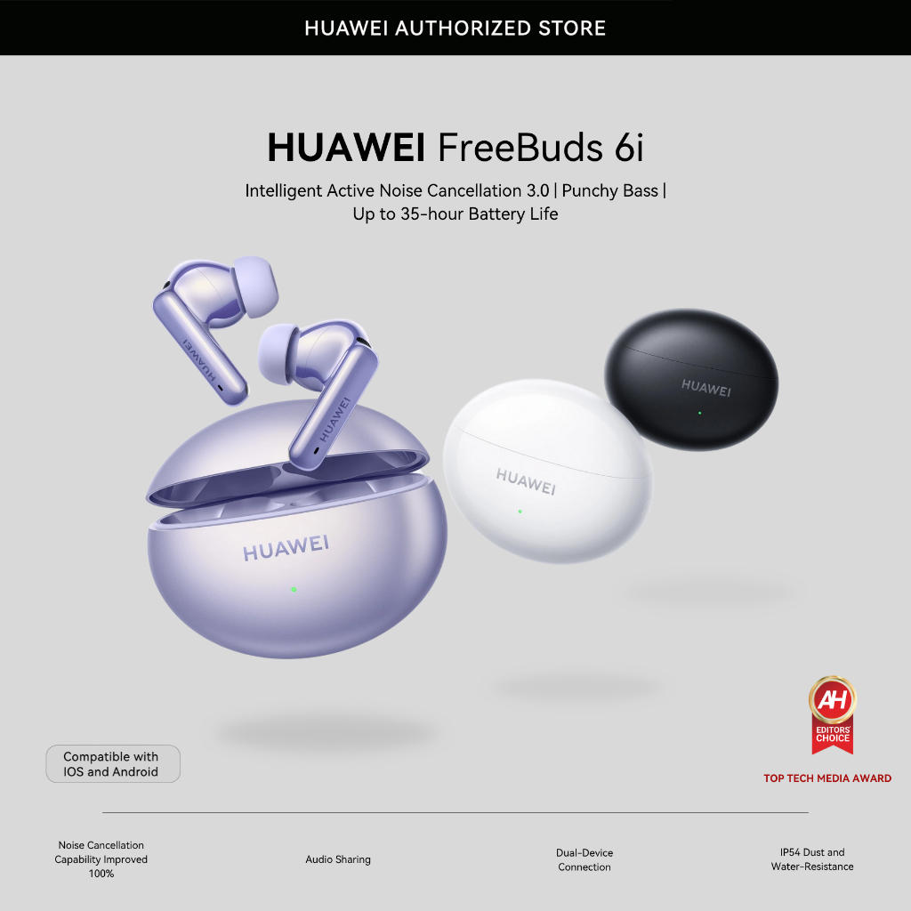 Jual HUAWEI FreeBuds 6i TWS | Intelligent Dynamic ANC 3.0 | Punchy Bass ...