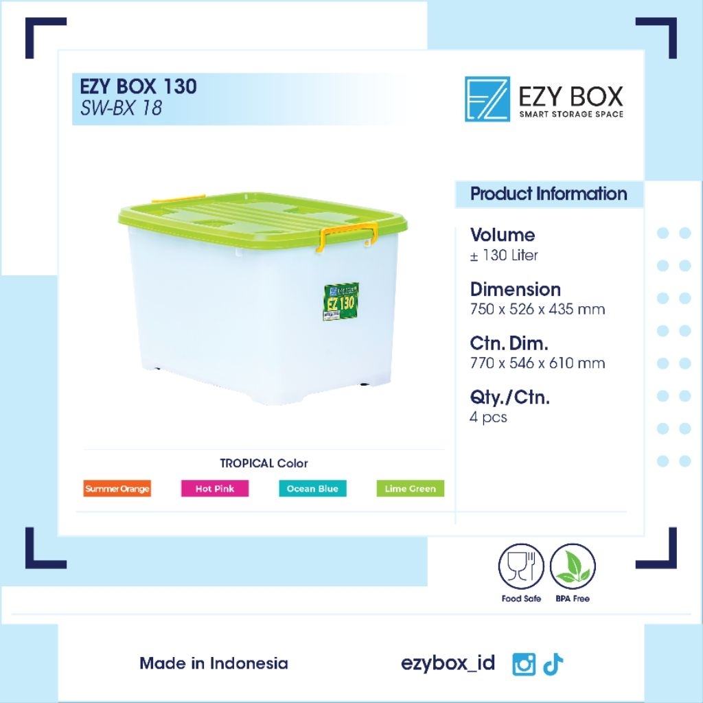 Jual Ezy Box Container 130 Liter | Shopee Indonesia
