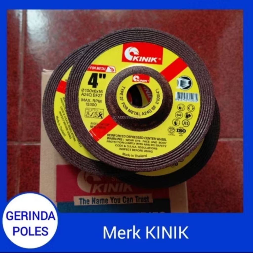 Jual KINIK 4" BATU GERINDA POLES ASLI A24Q BF SLEP TEBAL GURINDA PISAU ...