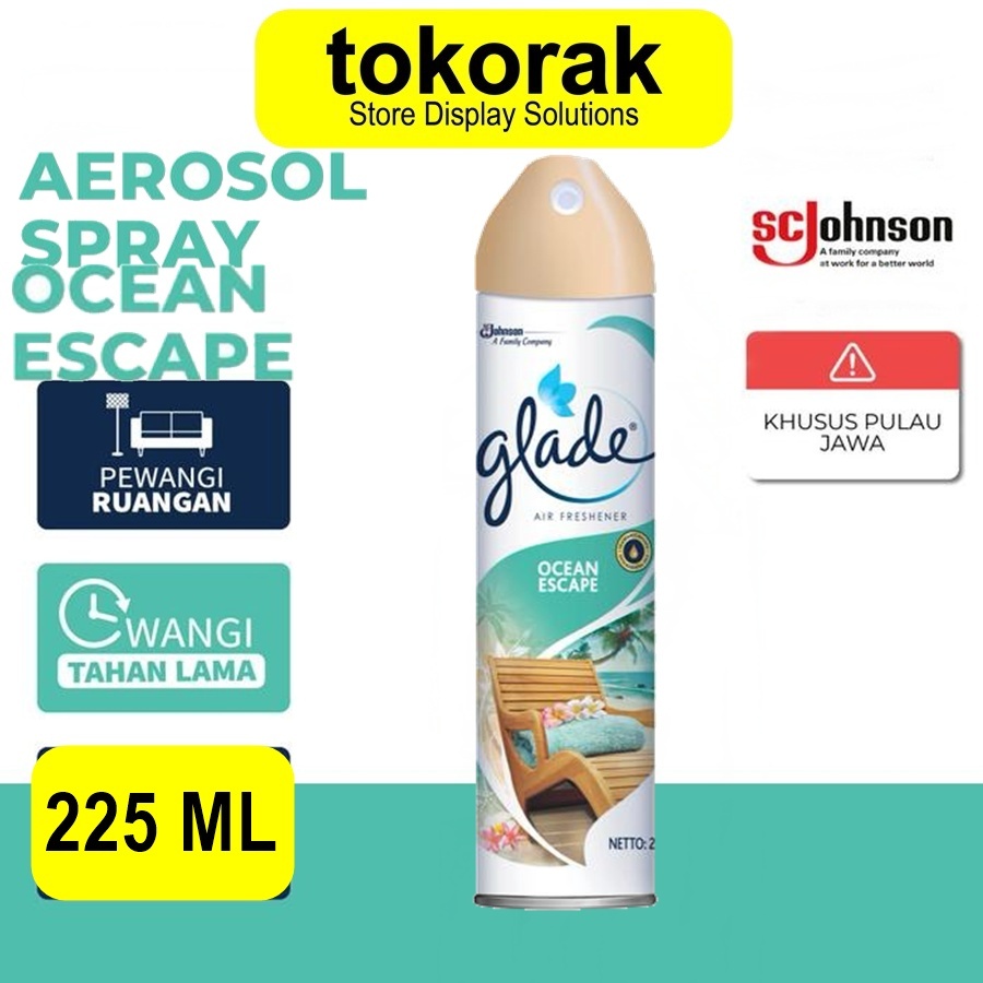 Jual GLADE AEROSOL OCEAN ESCAPE 225ML SPRAY GLADE PENGHARUM RUANGAN ...