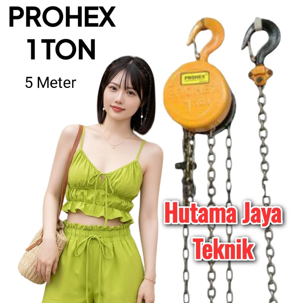 Jual PROHEX || Chain Block Derek Katrol Takel || 1 T Ton 1T 1Ton | 5 M ...