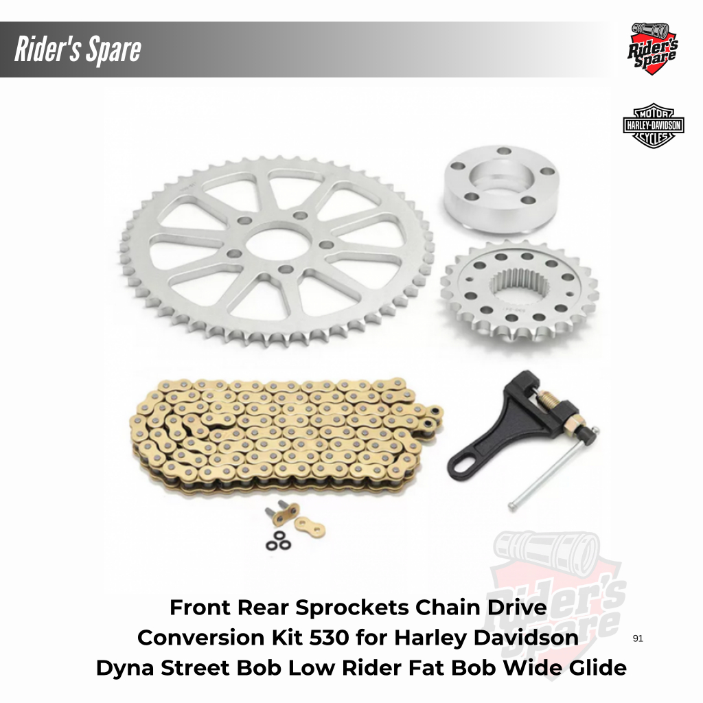 Jual Front Rear Sprockets Chain Drive Conversion Kit 530 for Harley ...