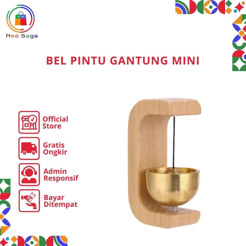 Jual Bel pintu/Bel Pintu Kayu Magnet/Lonceng Pintu Kuningan/Bel Pintu ...