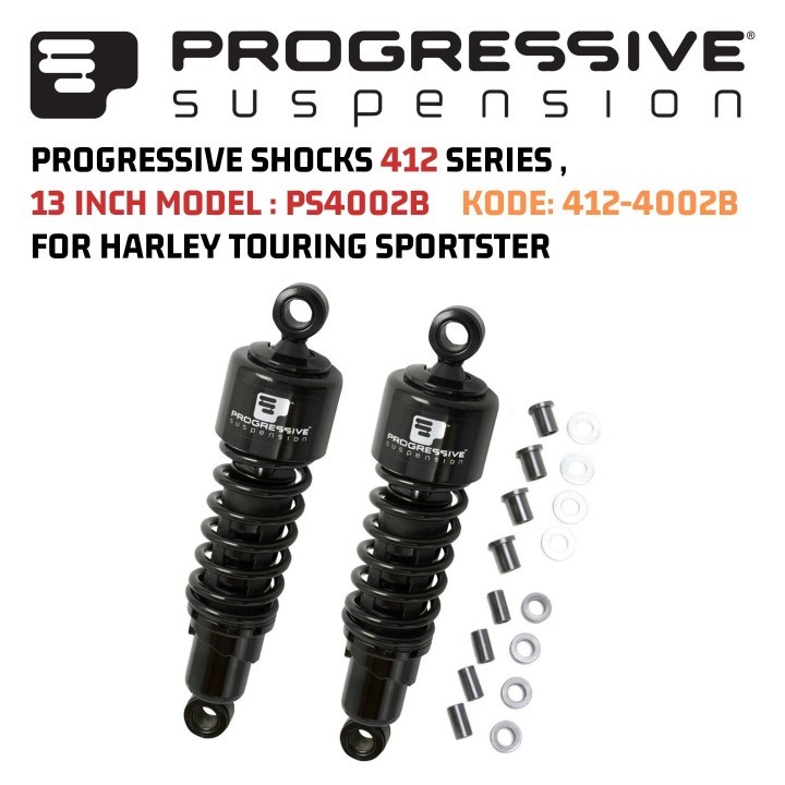 Jual PROGRESSIVE SUSPENSION SHOCKS 412 SERIES 13 INCH HARLEY TOURING ...