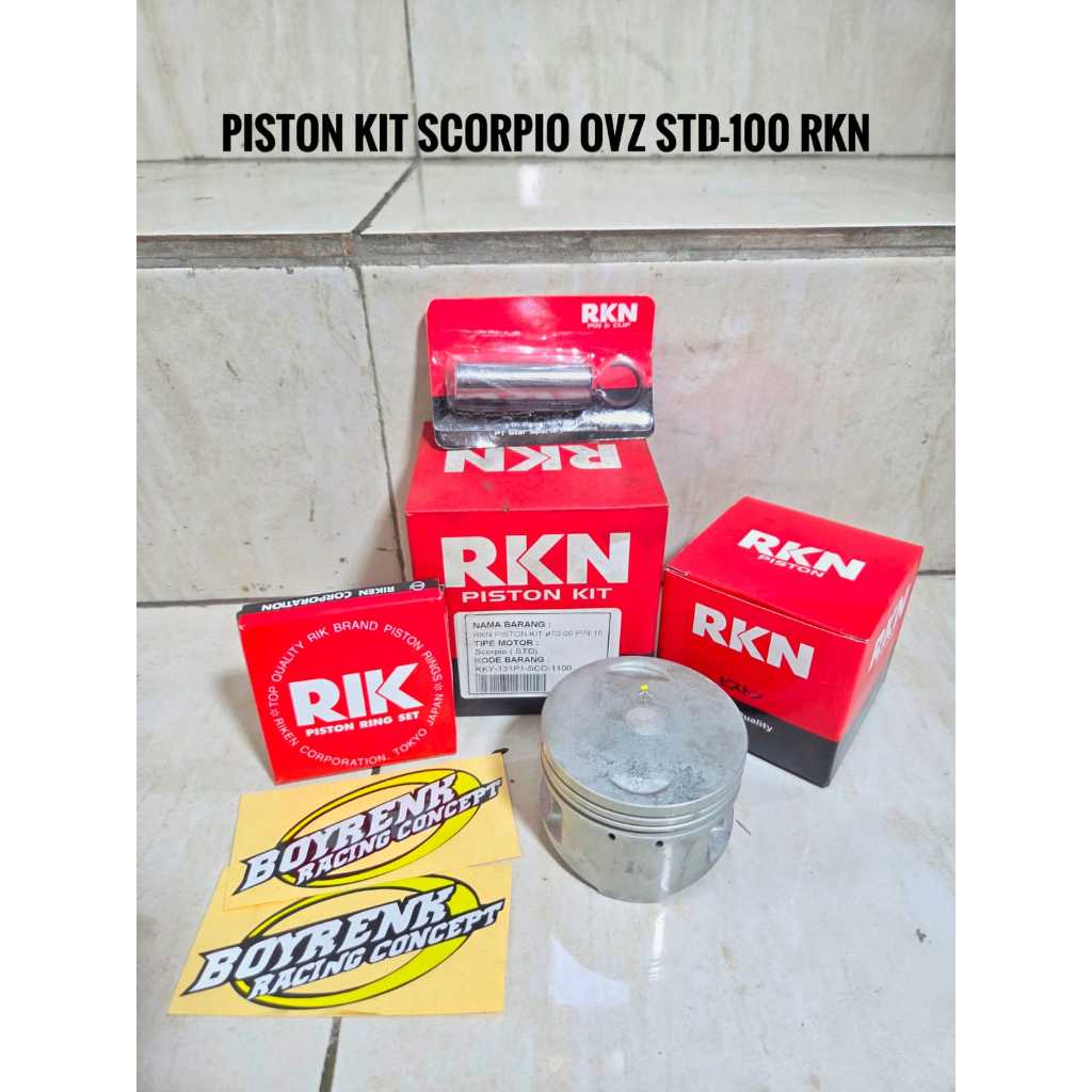 Jual PISTON KIT SEHER SET SCORPIO STD-100 RKN RIK RIKEN-BOYRENK RACING ...