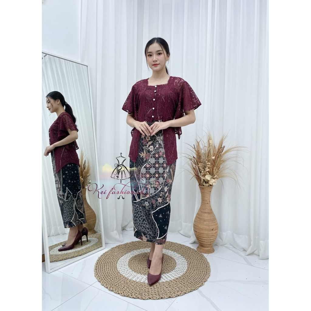 Jual Kei - midi dress batik NADYA - baju pesta kondangan - dress ...