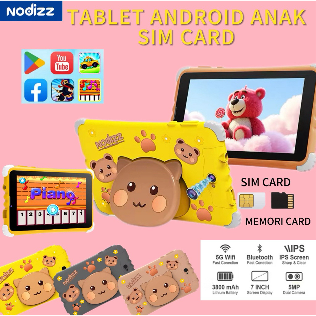 Jual Tablet Anak SIM CARD NODIZZ NPAD732 | bisa masuk memory card ...