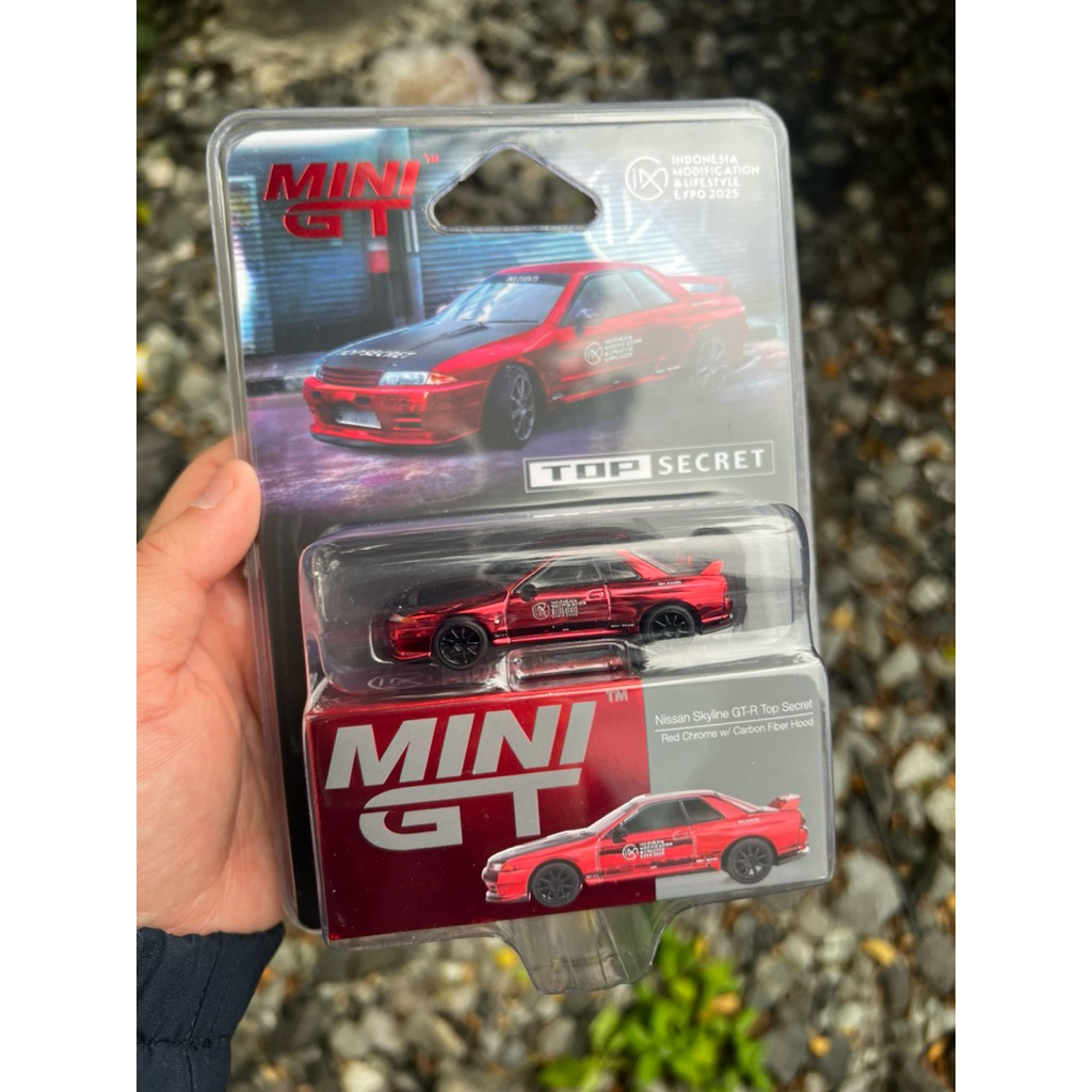 Jual Mini GT Nissan Skyline GT-R Top Secret Red Chrome w/ Carbon Fiber ...