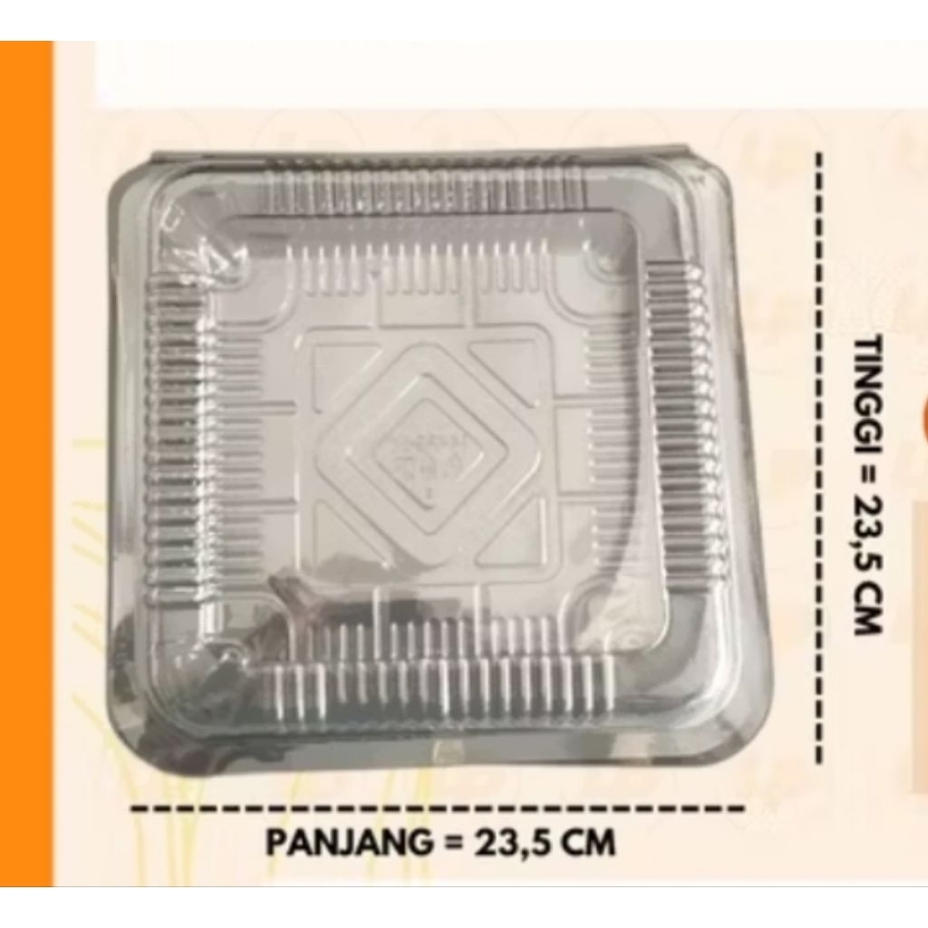 Jual mika bolu / mika plastik KOTAK BESAR kue kek pandan jumbo (5pc ...