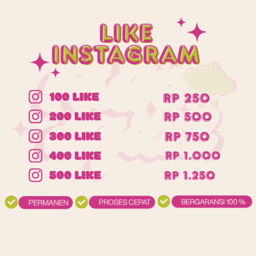 Jual LIKE INSTAGRAM INSTAGRAM LIKE INSTANT FYP PERMANENT FAST GLOBAL ...