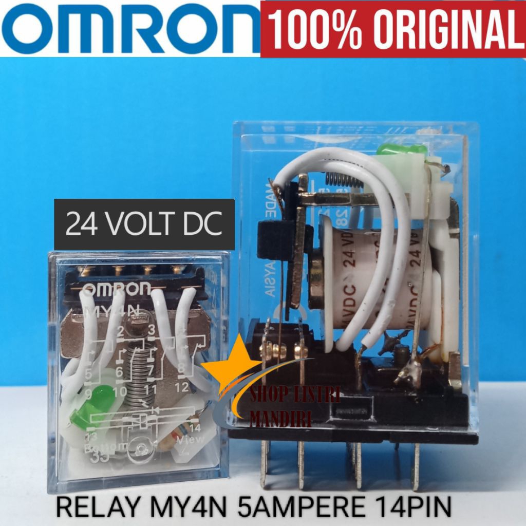 Jual Relay omron my4 my4n 24vdc 5ampere 14pin | Shopee Indonesia