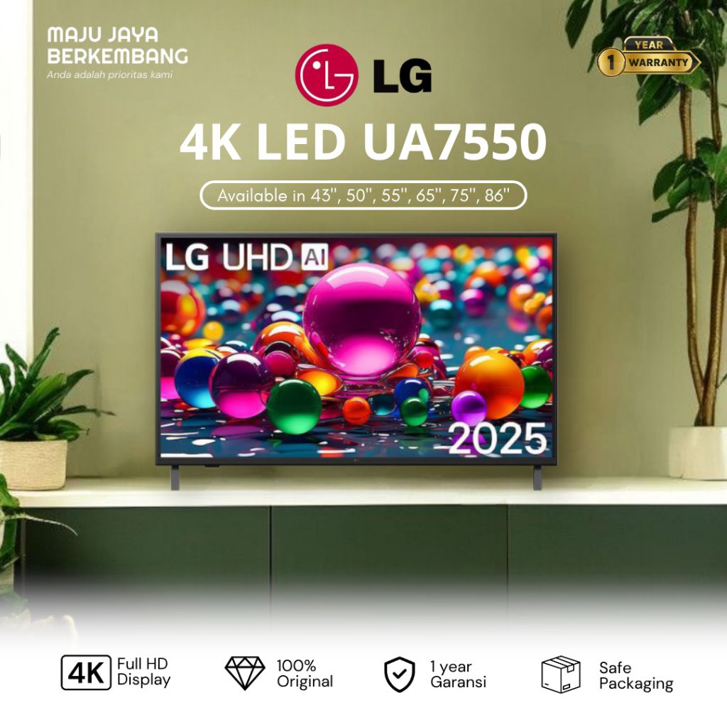 Jual LG 75UA7550 / 75UA7550PSA 4K SMART TV 75 inch 2025 Series a7550 ...