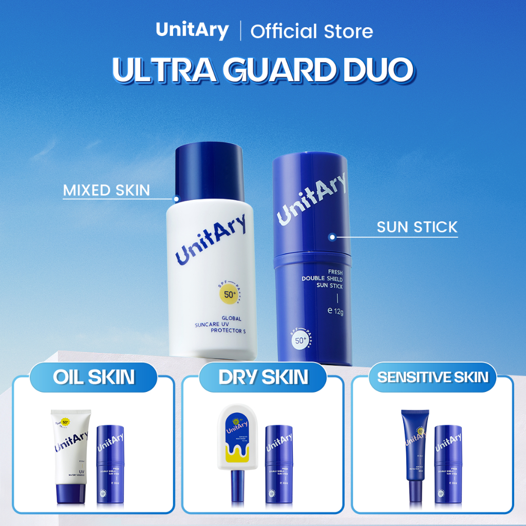 Jual UNITARY All Skins Sunscreen SPF 50+/PA++++&UNITARY FRESH DOUBLE ...