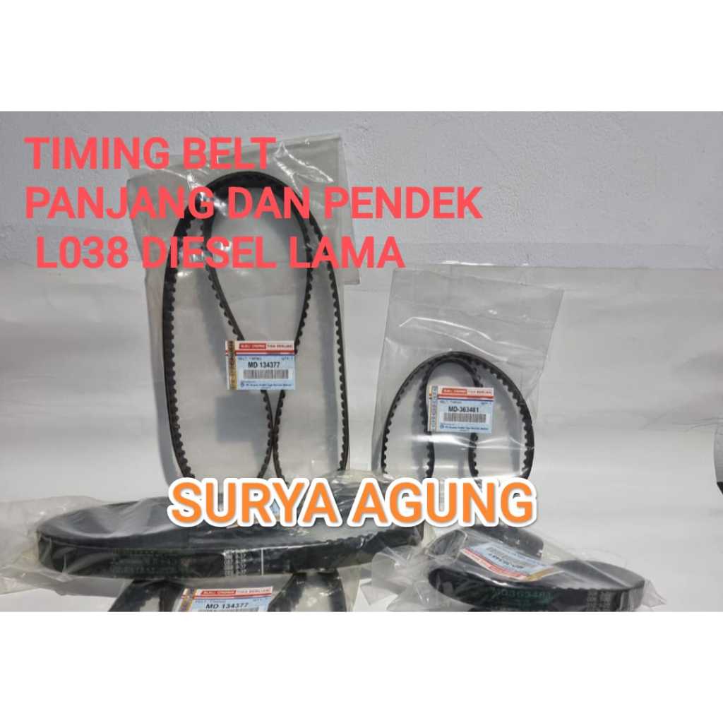 Jual TIMING BELT PANJANG DAN PENDEK MITSUBISHI L038 LAMA 2300CC HARGA ...