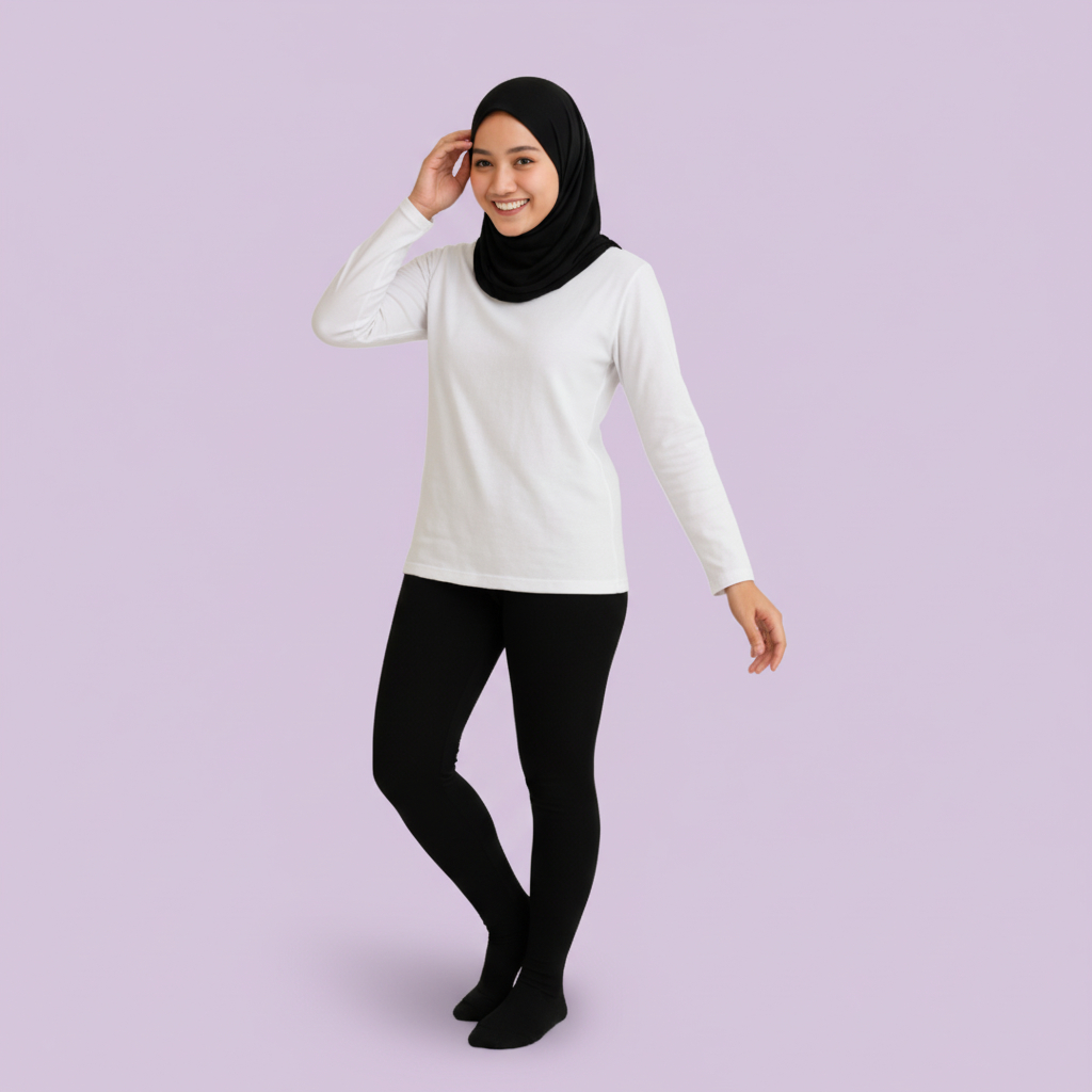 Jual Legging Wudhu Premium Wanita Muslimah Bukaan Kaki High Waist Tidak ...