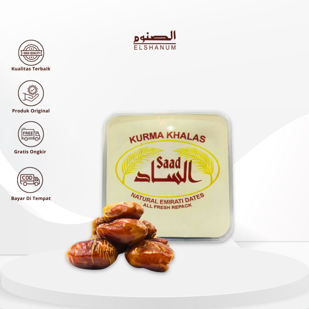 Jual Kurma Khalas Premium 1 kg / Kurma Khalas Saad 1 kg / Kurma Khalas ...