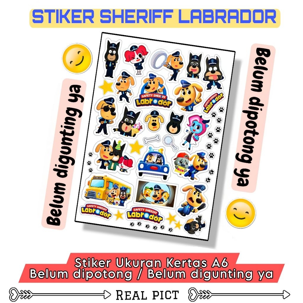 Jual STIKER SHERIFF LABRADOR / STIKER BELUM DIPOTONG BAHAN VINYL UKURAN ...