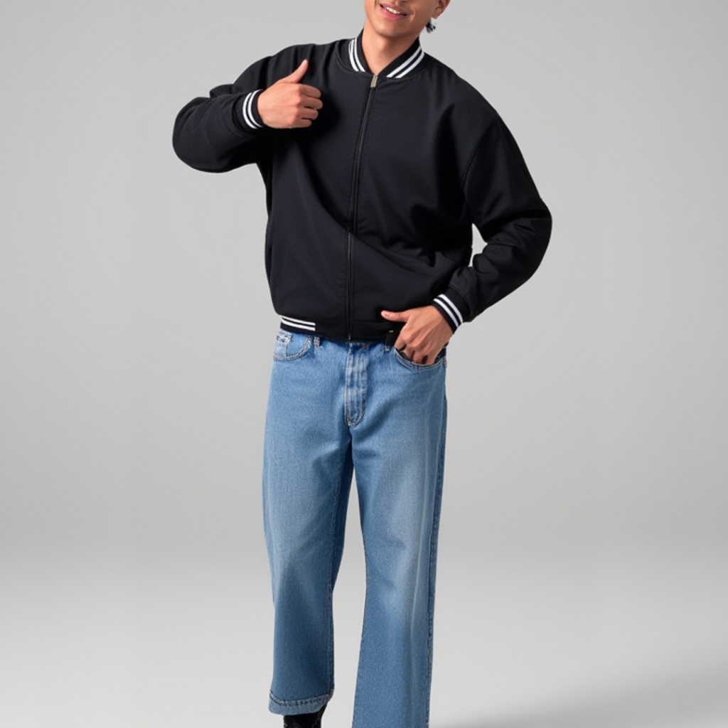 Jual Jaket Varsity Baseball Zipper Resleting Fleece Gramasi 240 Polos ...