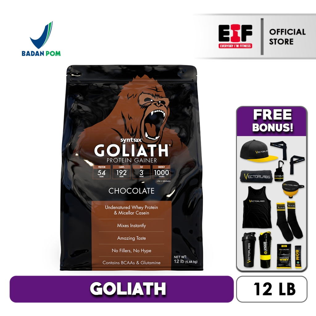 Jual SYNTRAX Goliath Protein Gainer 12lbs Whey Protein | Shopee Indonesia