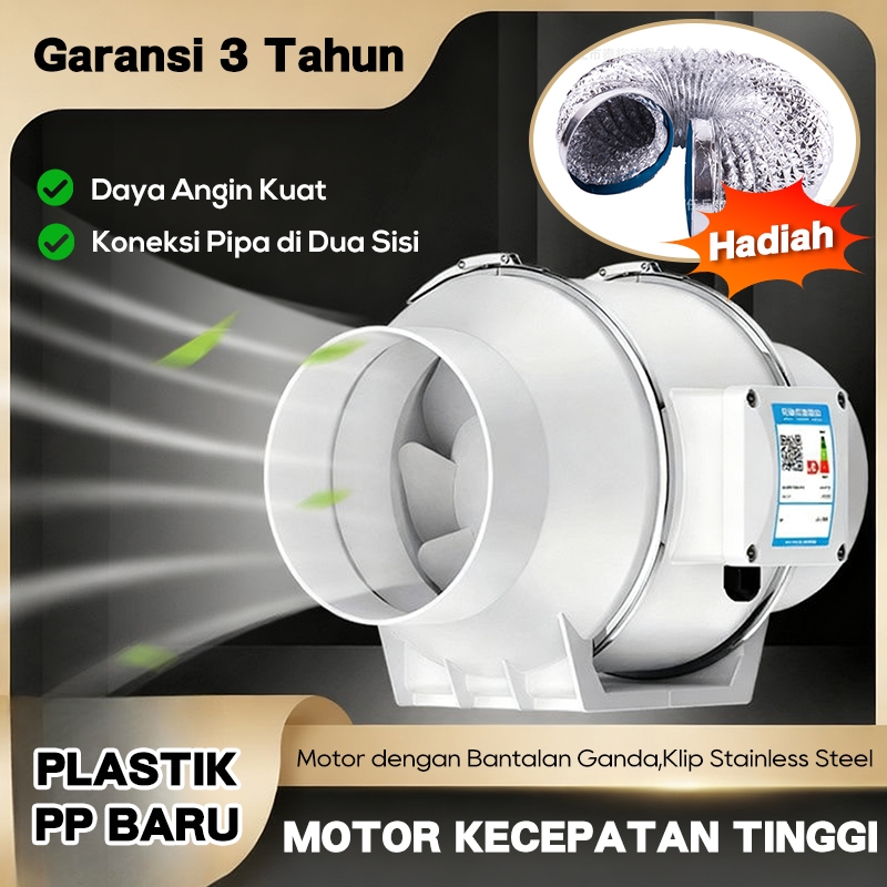 Jual 4/6/8 "Exhaust Fan Dapur Silent Turbocharged Duct Blower Exhaust ...