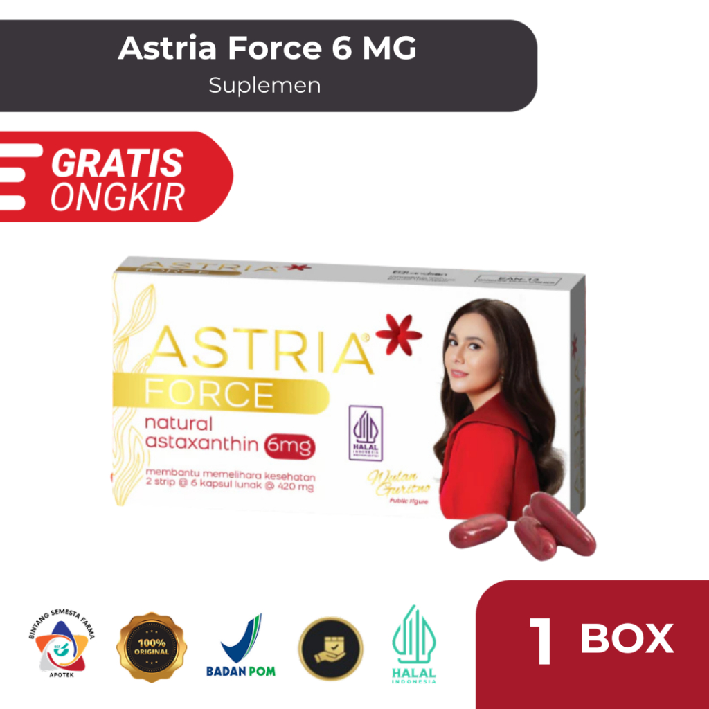 Jual ASTRIA FORCE ASTAXANTHIN 6MG 1 BOX ISI 12 KAPSUL | Shopee Indonesia