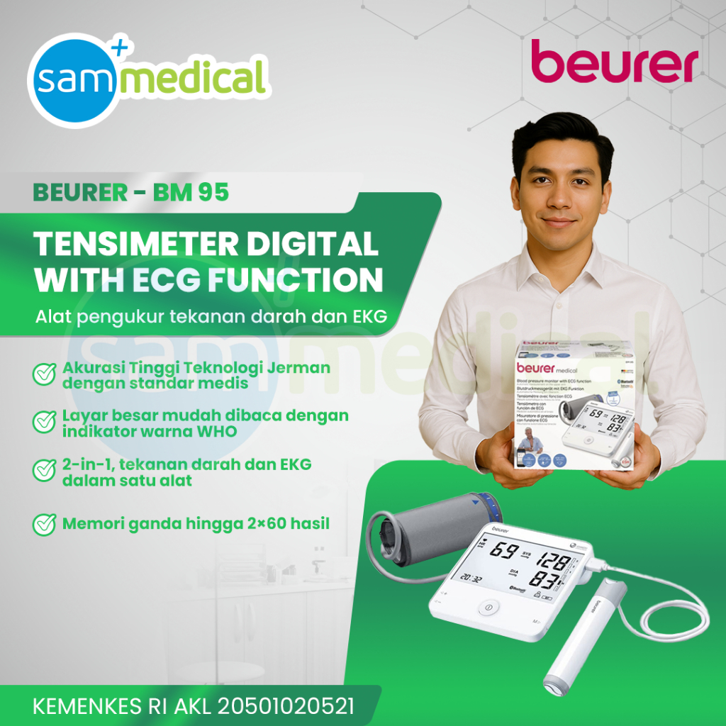 Jual Beurer Tensimeter Digital Bluetooth with ECG Function BM 95 ...