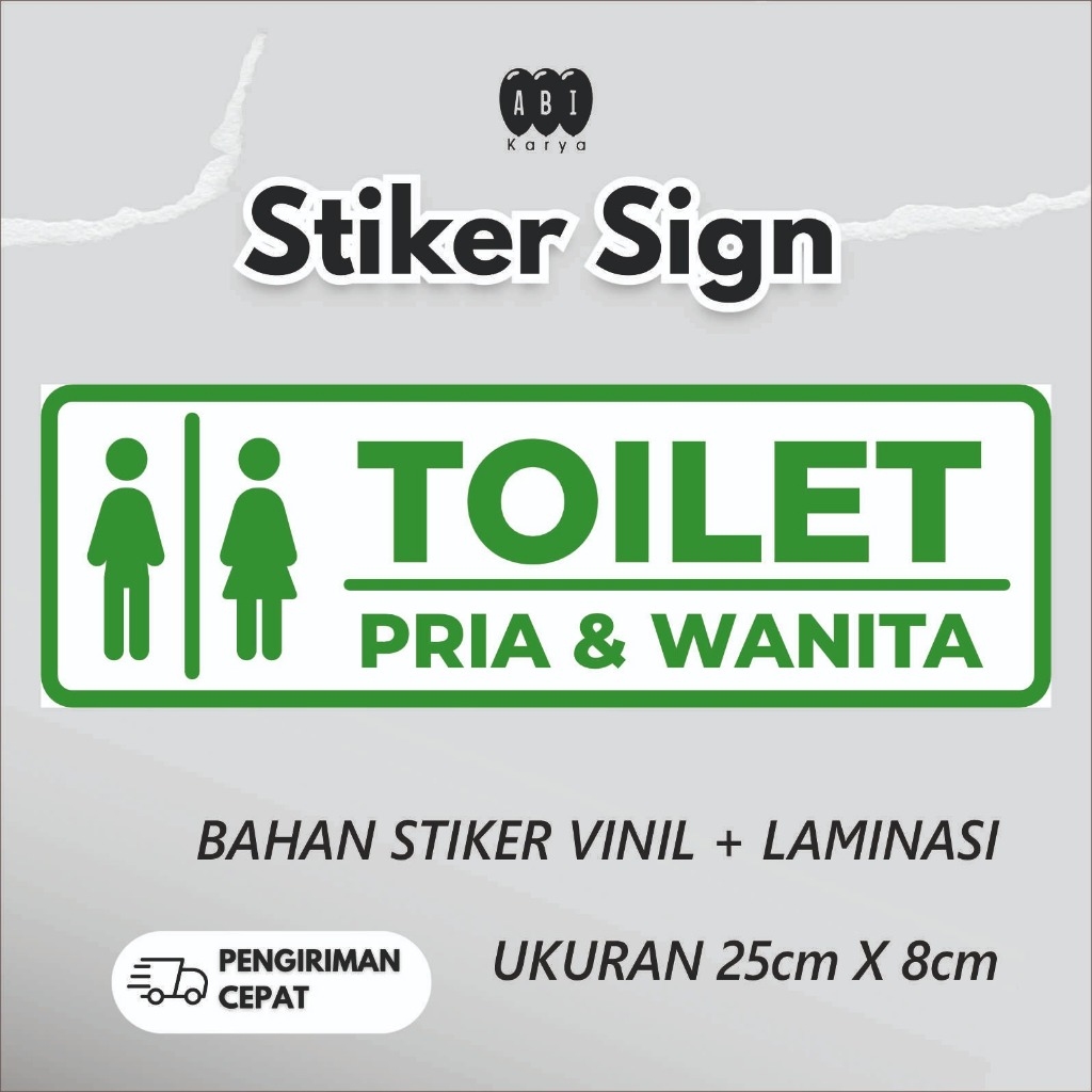 Jual Stiker Vinil Sign Rambu Toilet Gabungan | Shopee Indonesia