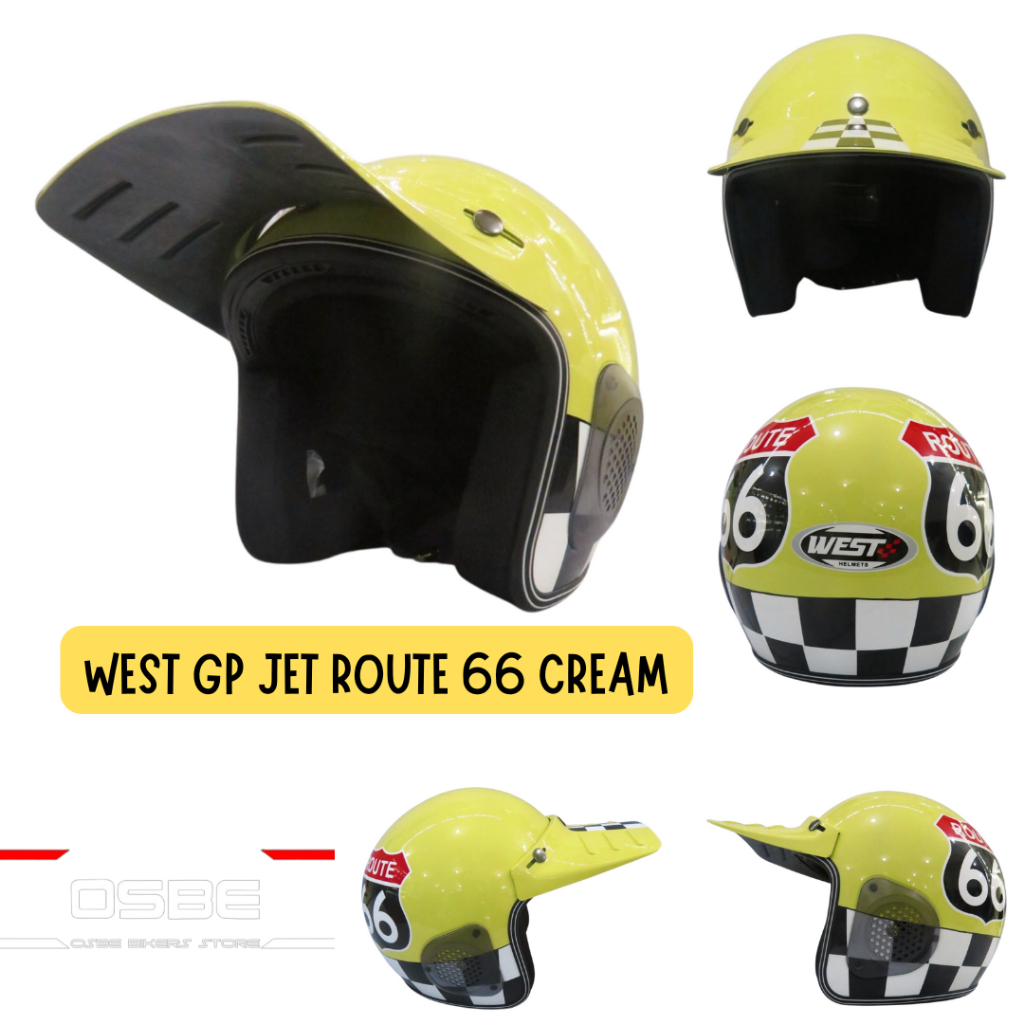 Jual HELM WEST GP JET ALL / HELM DEWASA SNI / HELM RETRO CLASSIC / HELM ...