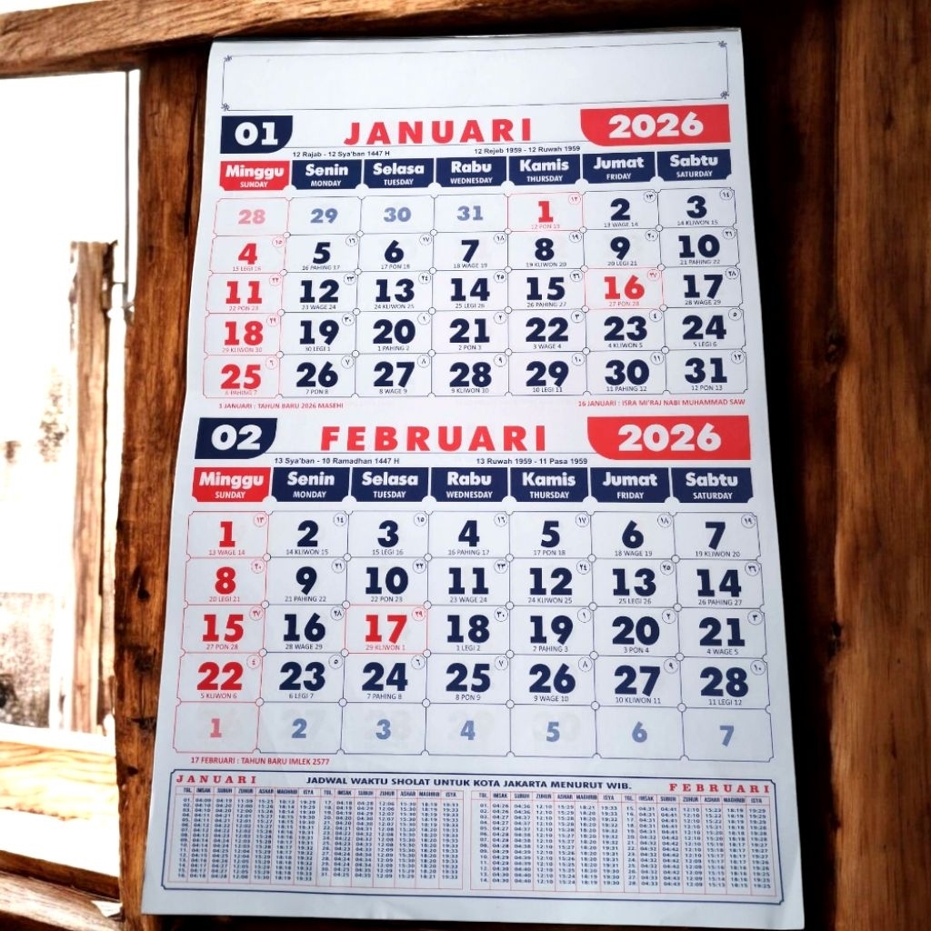 Jual Kalender Dinding Dwi Bulan 2026 | Shopee Indonesia