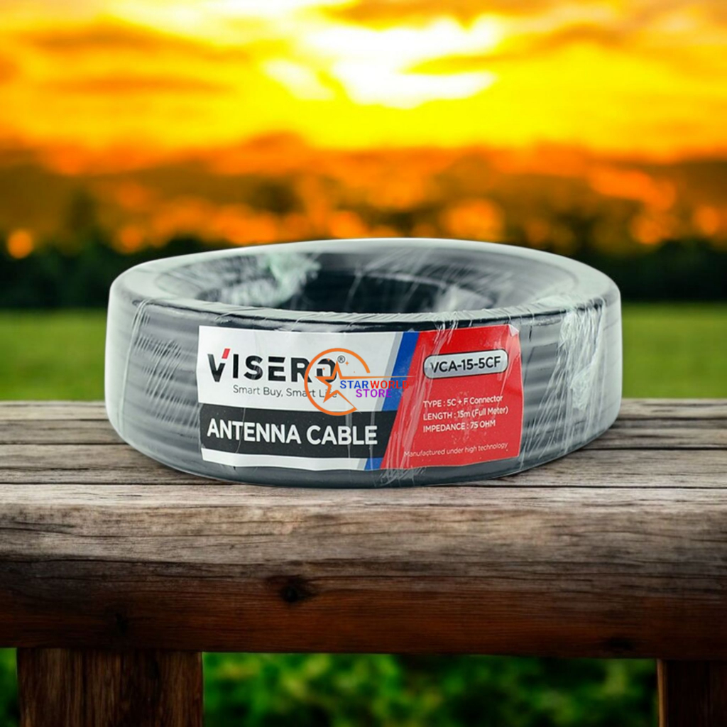 Jual Kabel Antena TV VISERO VCA-15-5CF 15 Meter / KABEL ANTENA 5C 15 ...