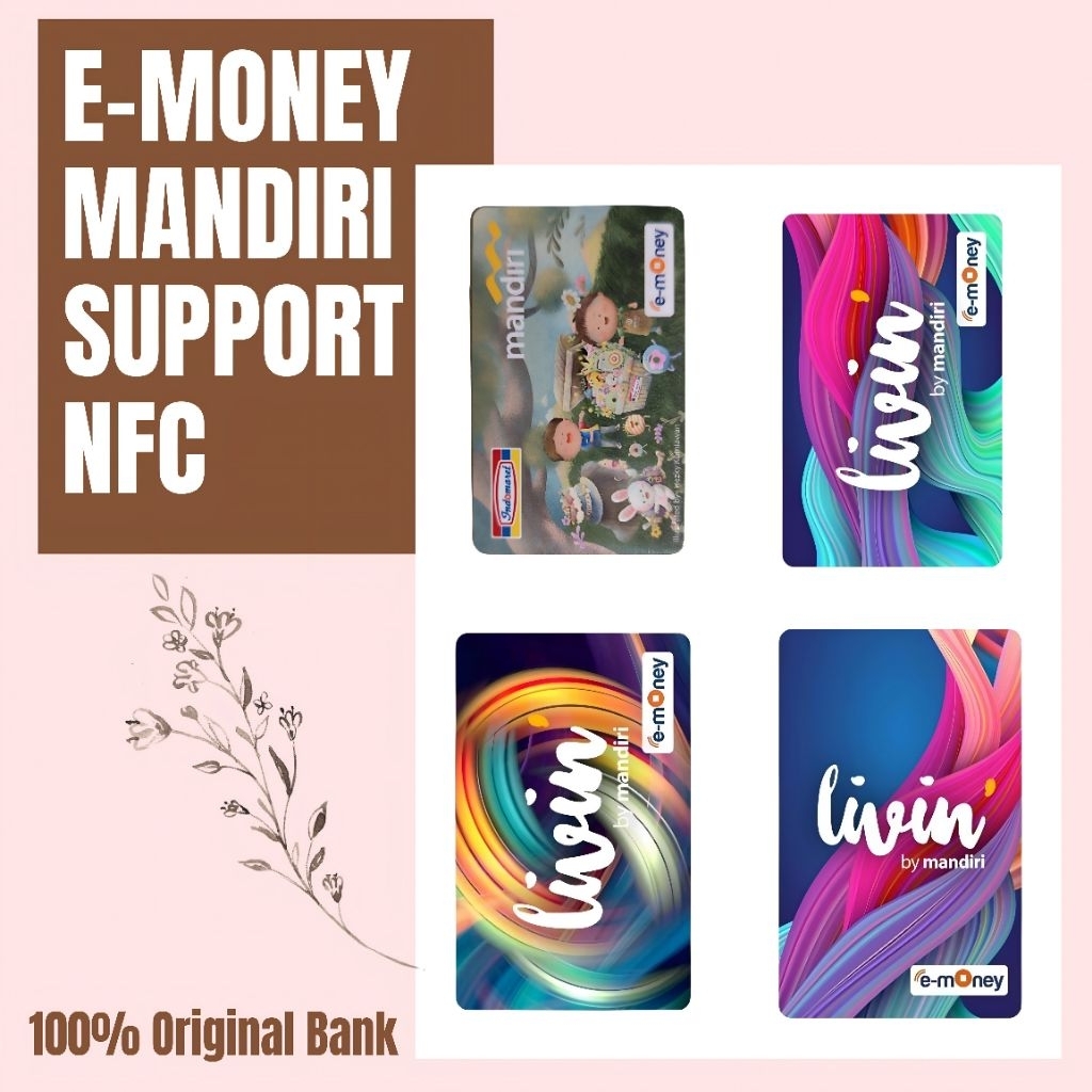 Jual Kartu E-Money Mandiri Support Nfc Original Motif Random/ Kartu ...