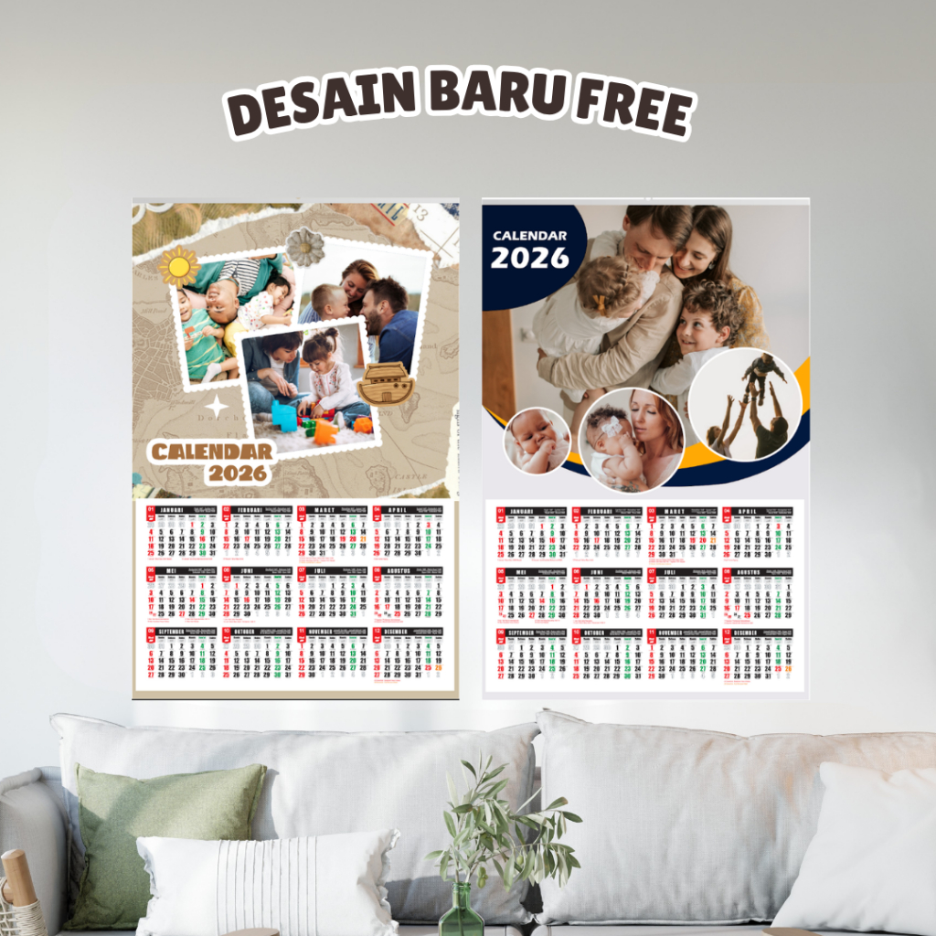 Jual Template Kalendar 2026 Terbaru | Free Update desain | Shopee Indonesia