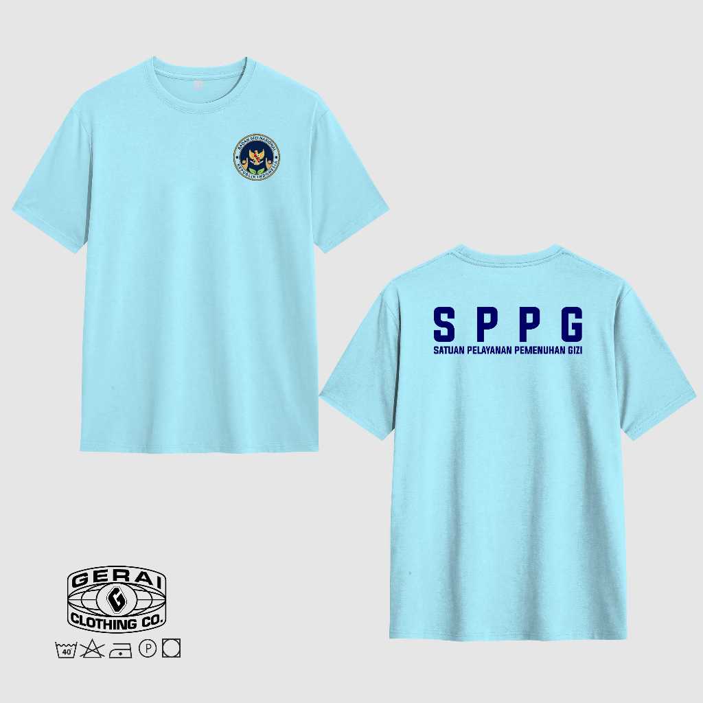 Jual kaos sppg badan gizi nasional combed 30s / baju seragam mbg ...
