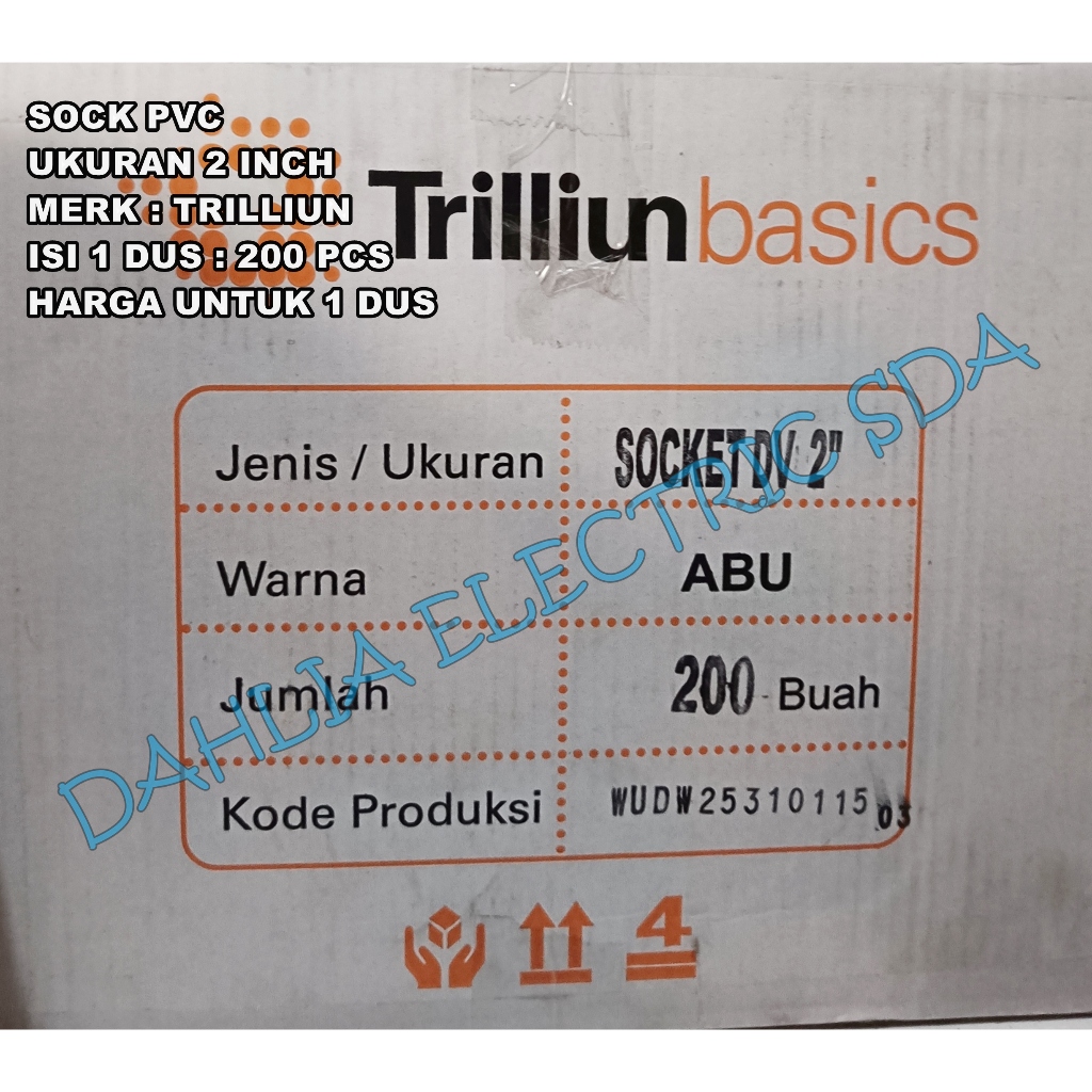 Jual SOCK PVC 2" TRILLIUN HARGA 1 DUS (200 PCS) | Shopee Indonesia