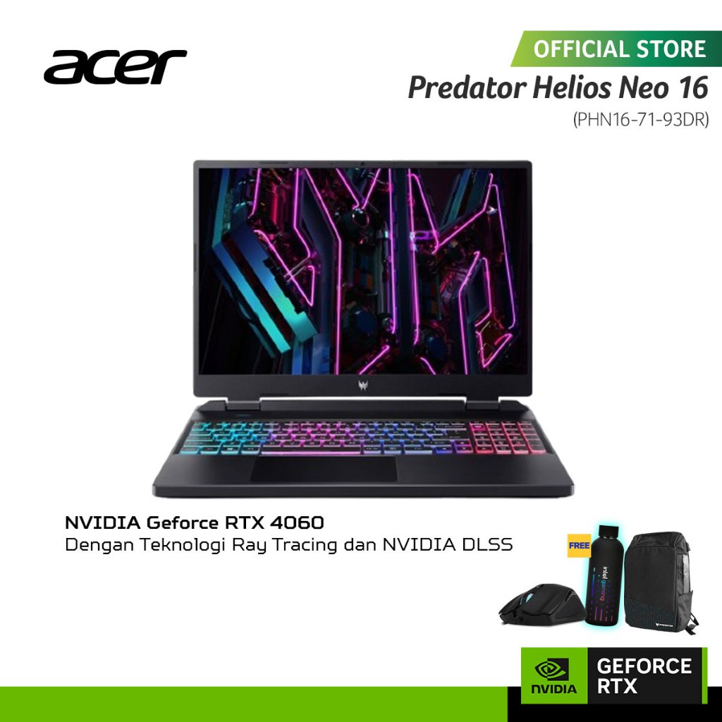 Jual (FREE MOUSE CESTUS 320 & TUMBLER) ACER LAPTOP GAMING PREDATOR ...