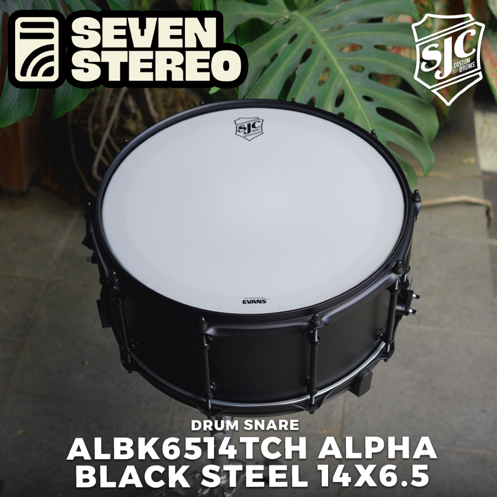 Jual SJC Alpha Black Steel Snare 14x6.5 w/ Black Hardware | Shopee ...