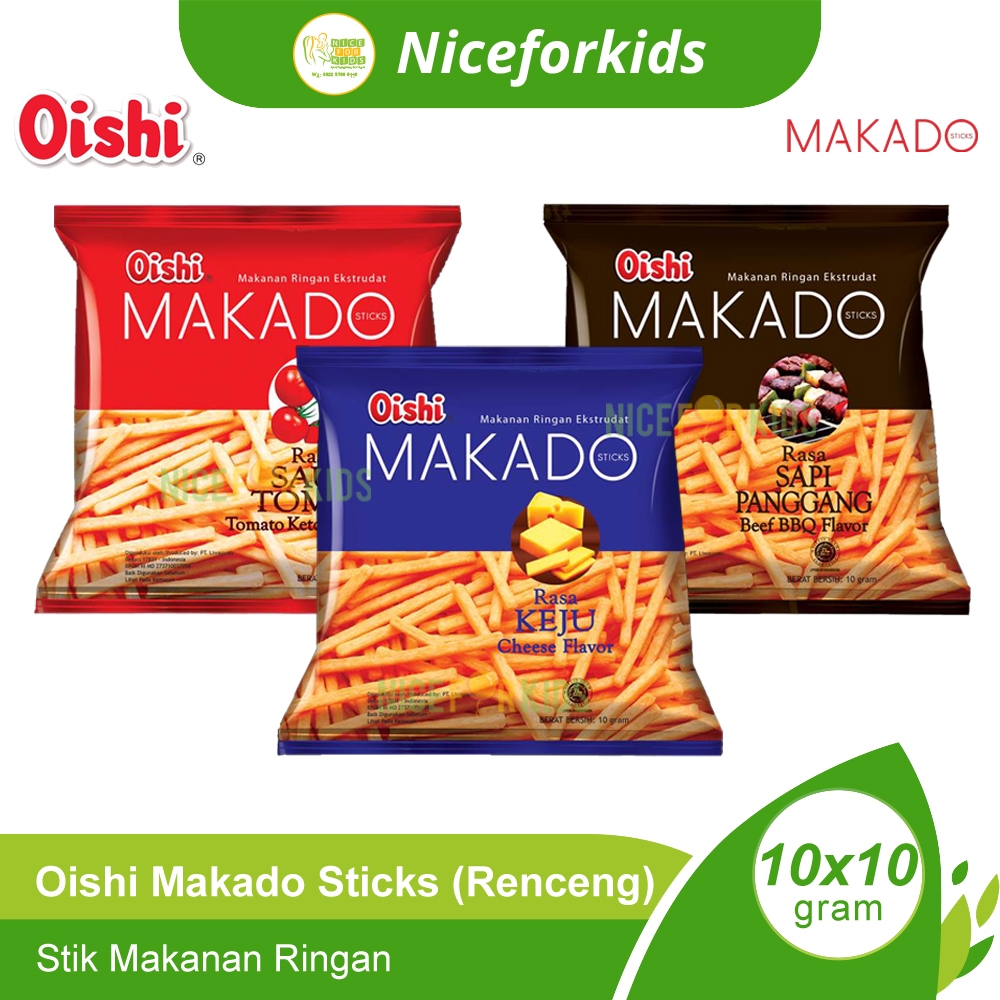 Jual Oishi Makado Sticks Renceng Isi 10 sachet / Makanan Ringan ...
