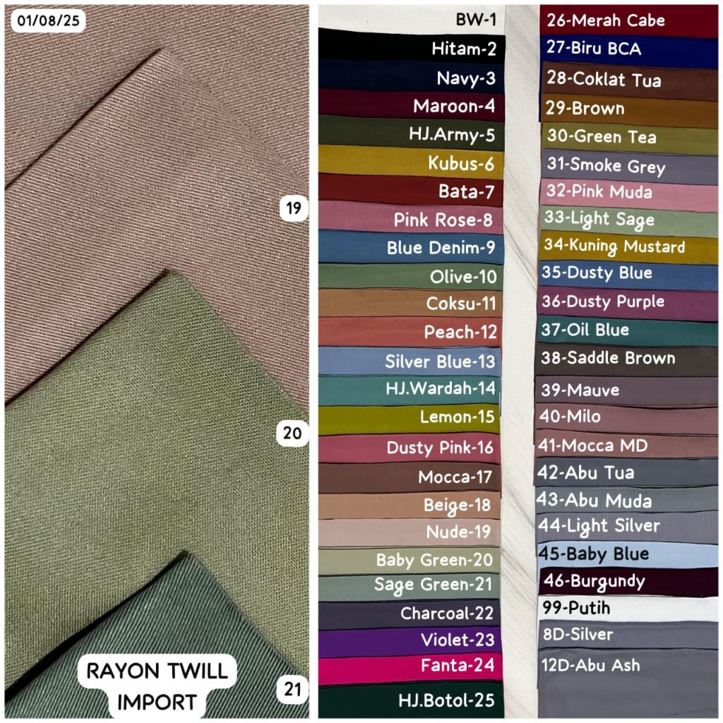 Jual kain katun rayon TWIL PREMIUM(per 0.5 meter) | Shopee Indonesia
