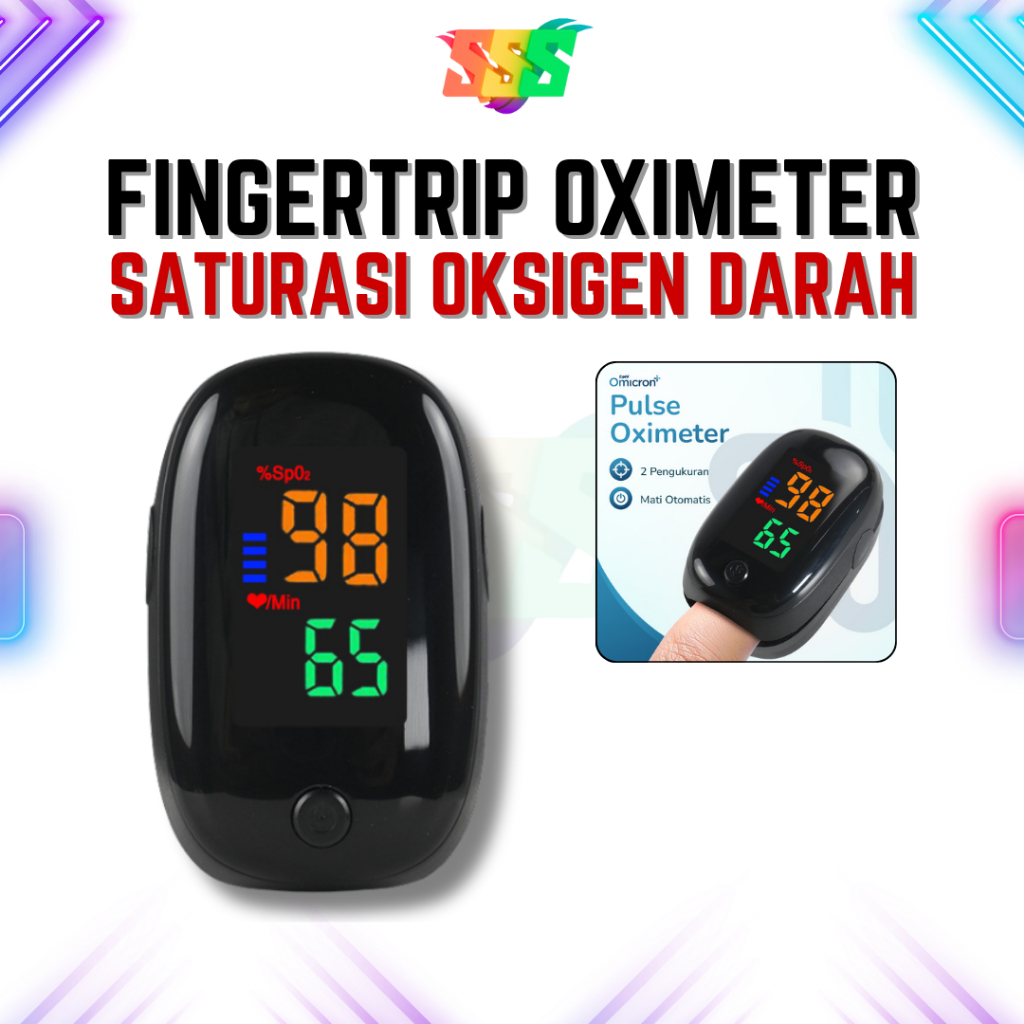 Jual TaffOmicron Fingertip Pulse Oximeter Alat Ukur Saturasi Oksigen ...