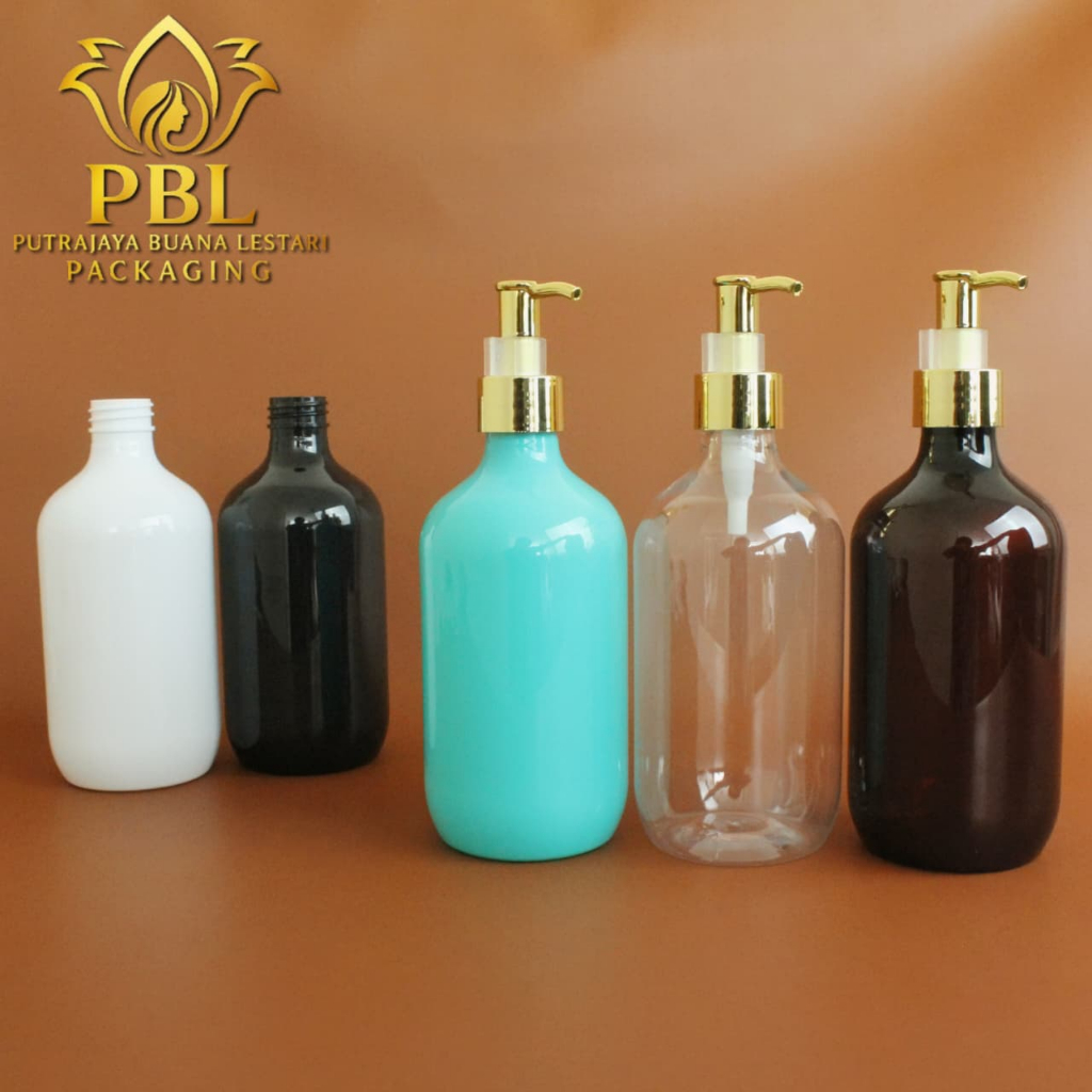 Jual Botol Lotion Pump 500ml Mada - Pump Clip Oil Neck 28 Gold /Body ...