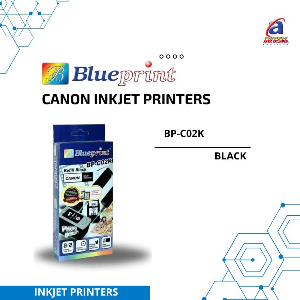 Jual BLUEPRINT CANON INKJET PRINTERS BP-C02K Black | Shopee Indonesia